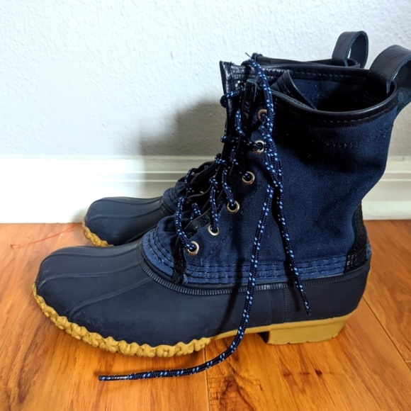 L.L. Bean | Shoes | Ll Bean Kids Blue Waxed Canvas Boots | Poshmark